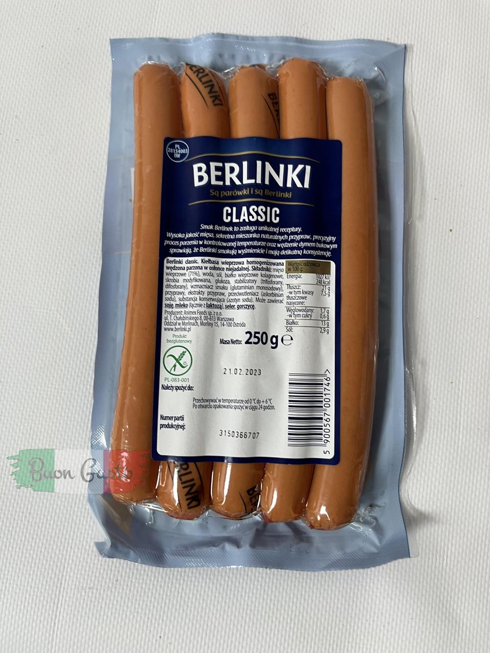 Купить Сосиски в/г Берлінки Классік Berlinki Classic 250г в/у Польща ...