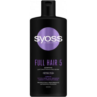 Шампунь Syoss Full Hair 5 З Тигровою Травою для Тонкого Волосся 440 Мл ...