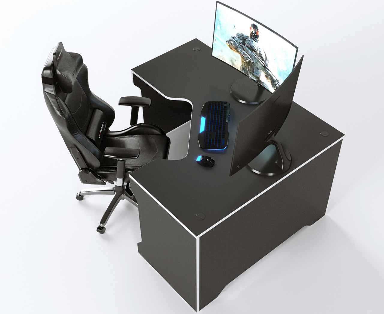 Купити Геймерський ігровий стіл кутовий 18ЛДСП ZEUS TRON-2, 1400*1200 ...