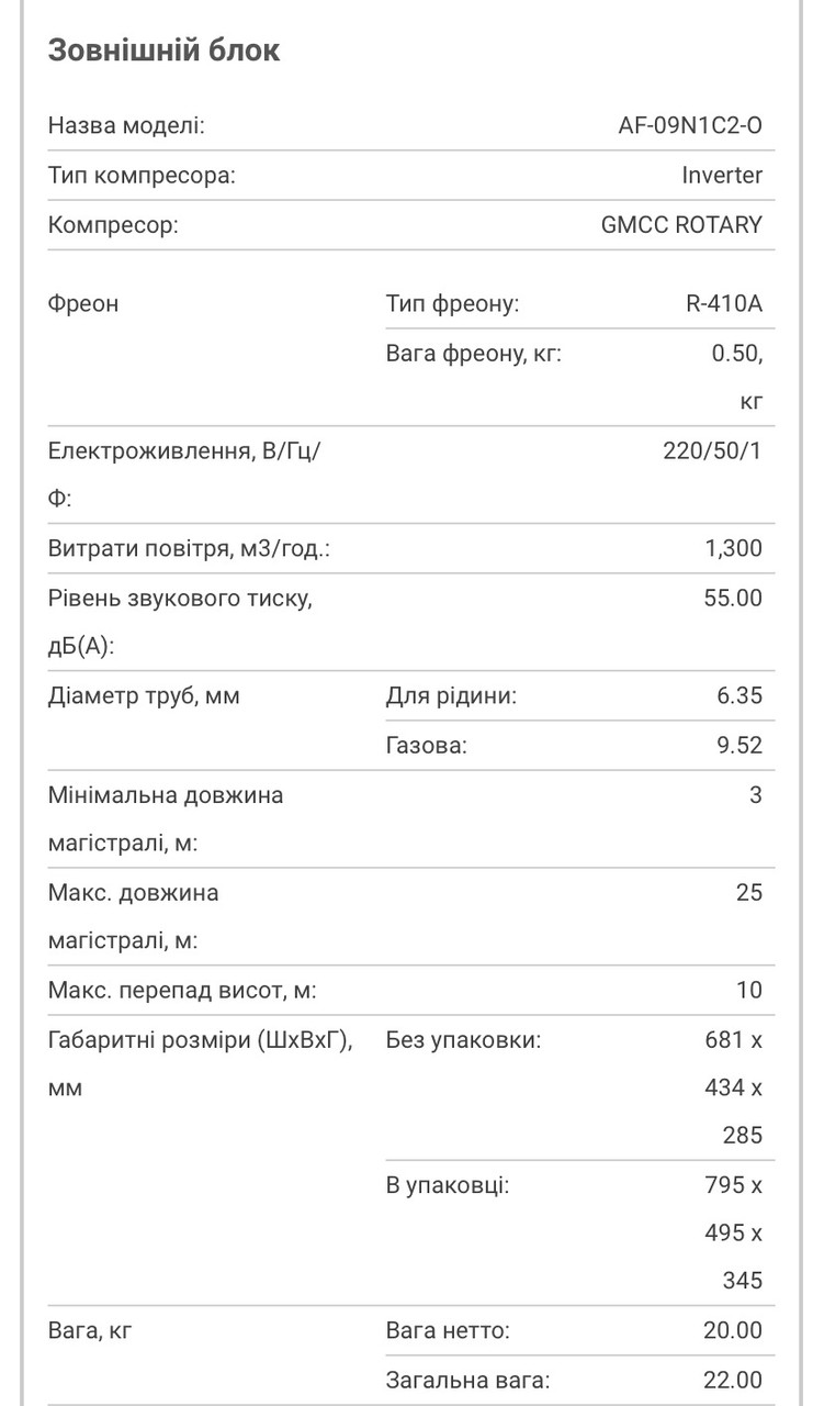Кондиционер Midea Forest Dc Af8 09n1c2 I 15 С опция Wi Fi Id