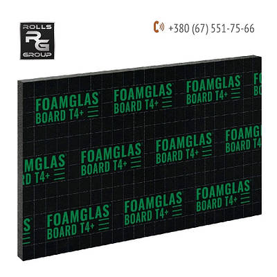 FOAMGLAS T4+ BOARD 1200x600мм, Піноскло для фасаду стін підлоги або стелі Wall Board Floor 180 ...