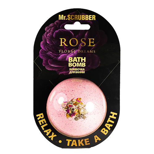 Бомбочка для ванны Mr Scrubber Rose Floral Dreams с бутонами роз 200 гр ...