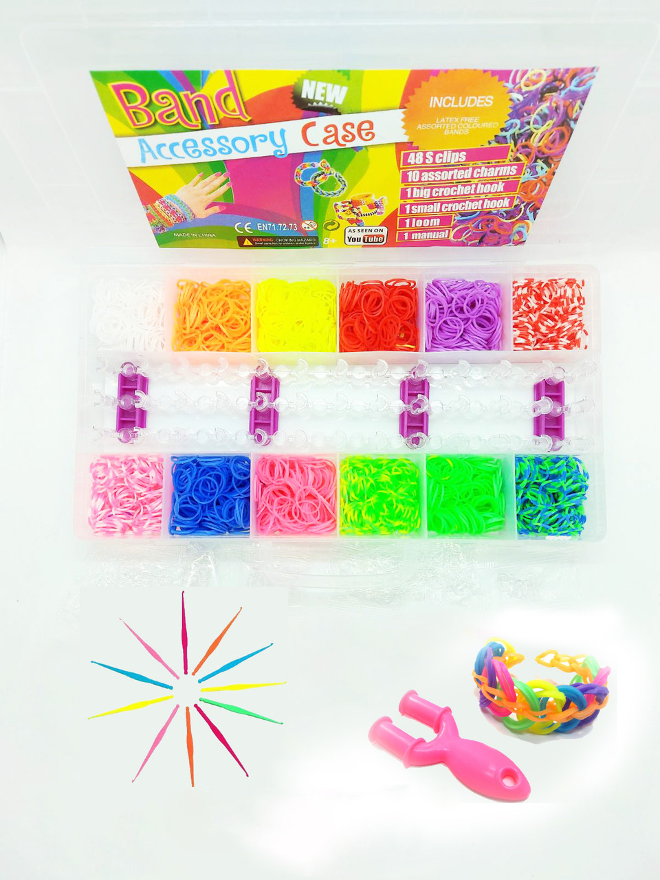 Резинки для плетения Набор для плетения из резинок Loom Bands 2400шт ...