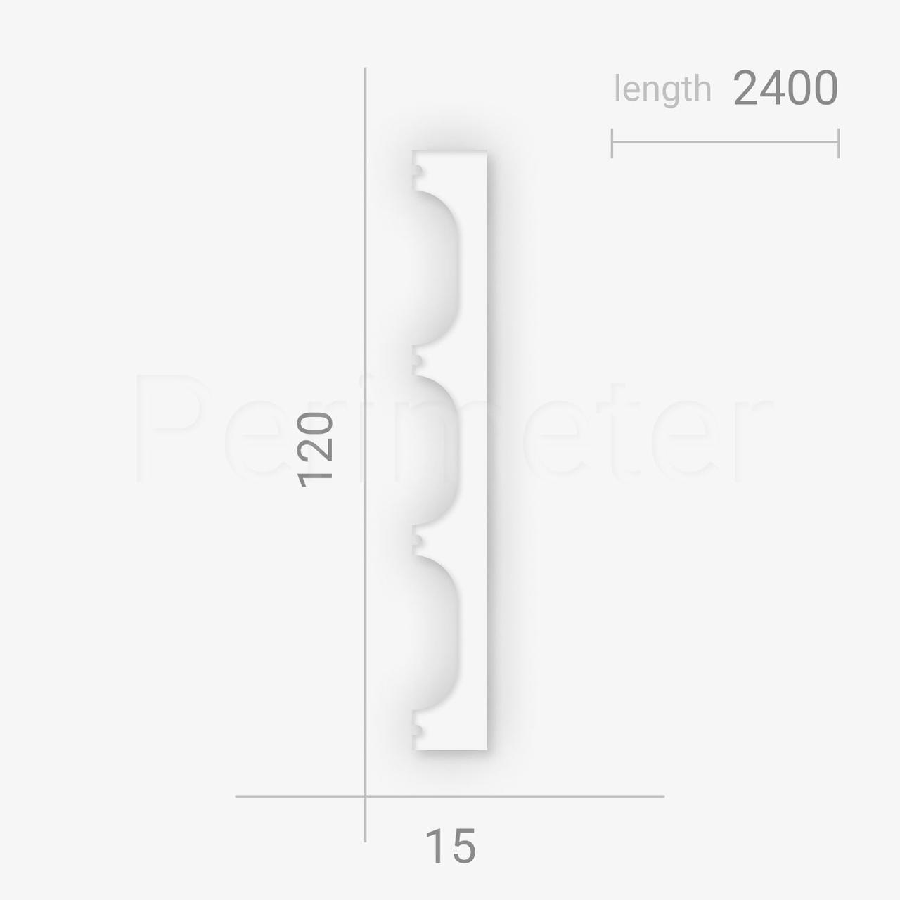 Молдинг Perimeter MPU-120.015.01 (120х15) мм (ID#1776925032), ціна: 466 ...