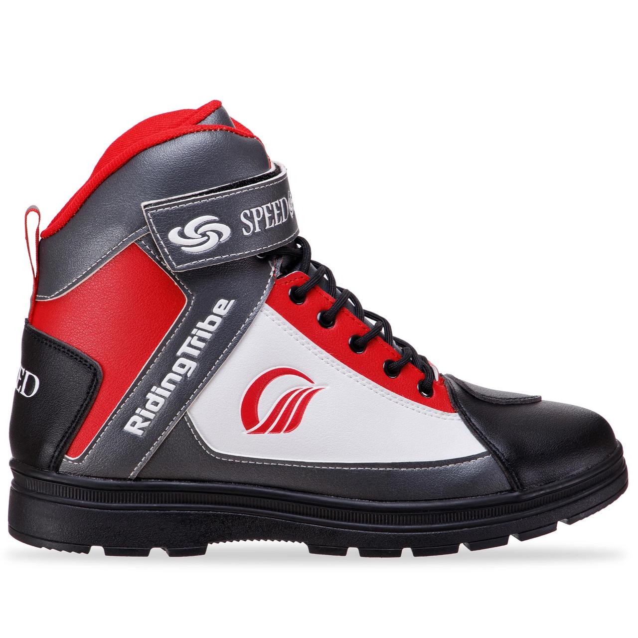 Мотоботы Короткие SPEED BIKERS A018 45 Черный-красный D10P6-2023 — в ...
