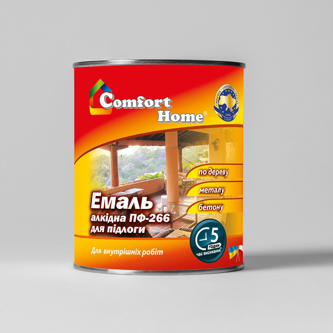 Купить Эмаль алкидная для пола "COMFORT HOME" ПФ-266 красно-коричневая ...
