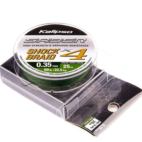 Шнур Kalipso Saber Shock Braid X4 MG 25m 0.35mm NEW2022 (160849) (ID ...