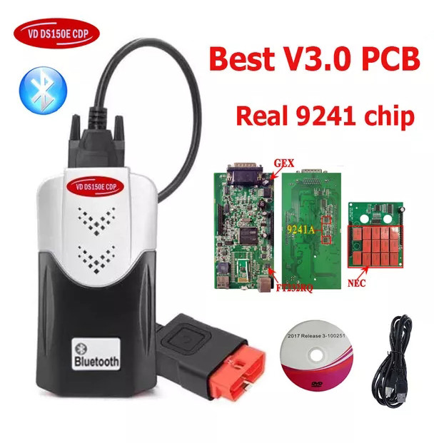 Автосканер Delphi DS150E V3.0 OBD2 NEK Реле Bluetooth Сканер ...