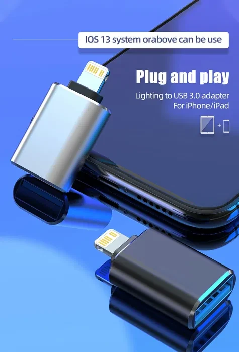 Переходник-адаптер iPhone/iPad c Lightning to USB3.0, лайтинг на юсб ...