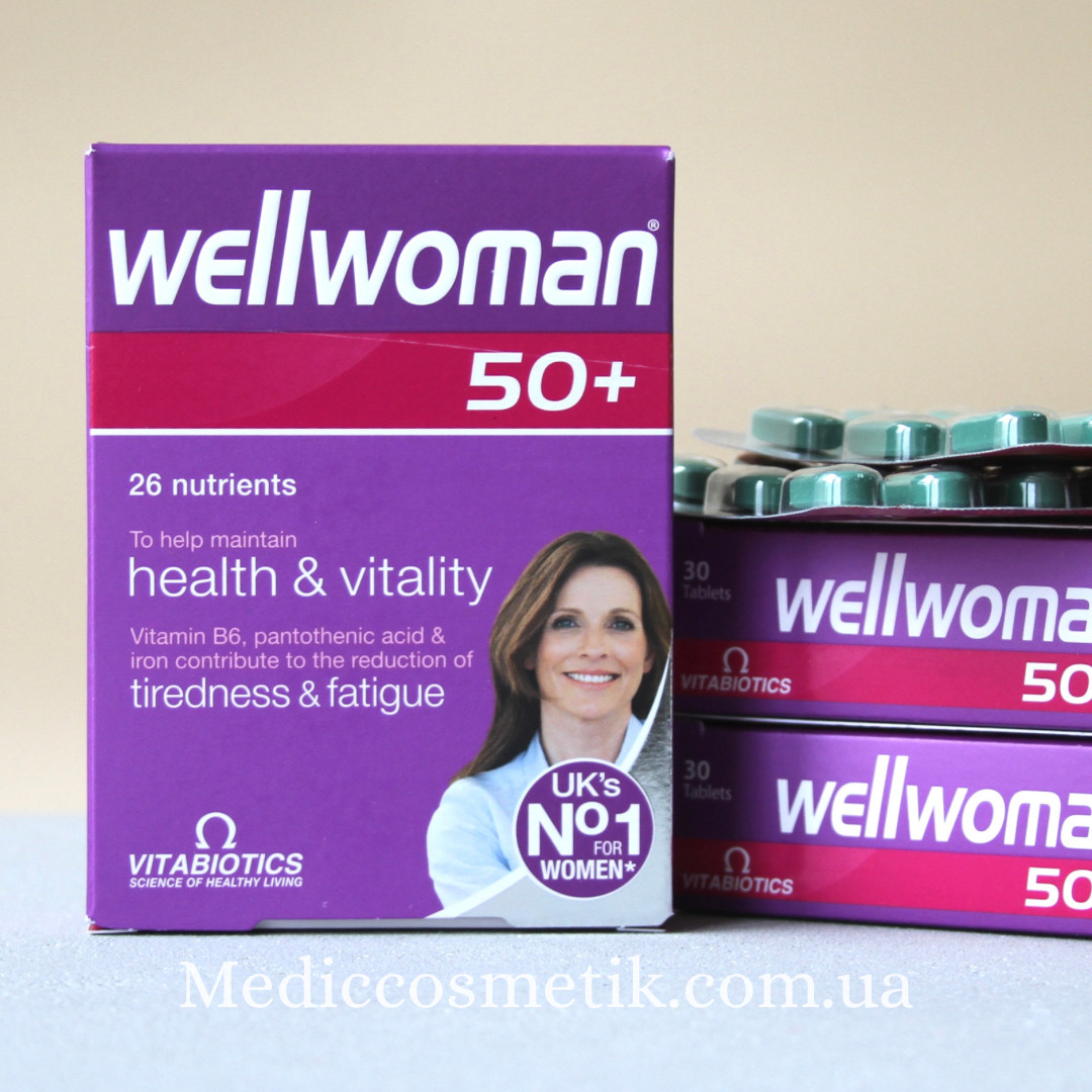 Wellwoman 50+ Vitabiotics (Велвумен) - комплекс для підтримки жіночого здоров я після 50 років ...