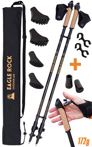 Купить Палки для Скандинавской ходьбы Карбоновые EagleRock Ультра ...