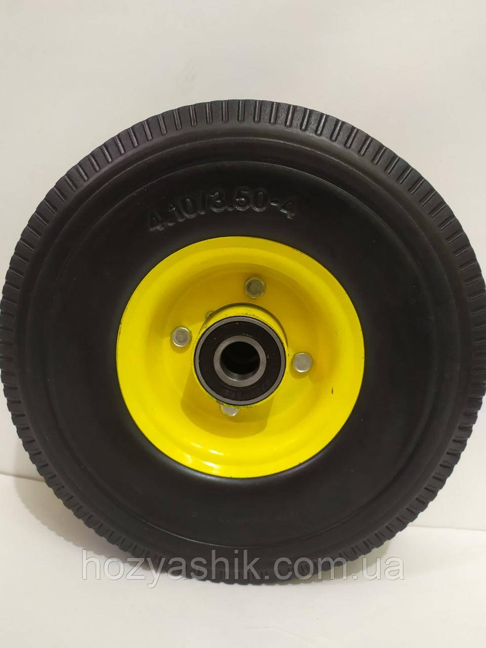 Колесо на тачку пінополіуретанове 3.50-4/20 мм (4.10/3.50-4) діаметром ...