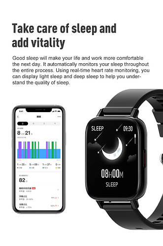 Купить WSJZ Smart Watch I22, 1,69-дюймовый квадратный, цена 1176 ...