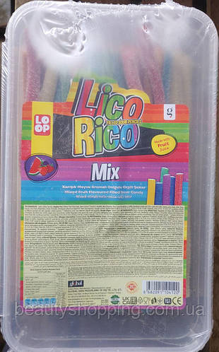 Купить Lico Rico mix Жевательные лакричные конфеты трубочки в сахаре ...