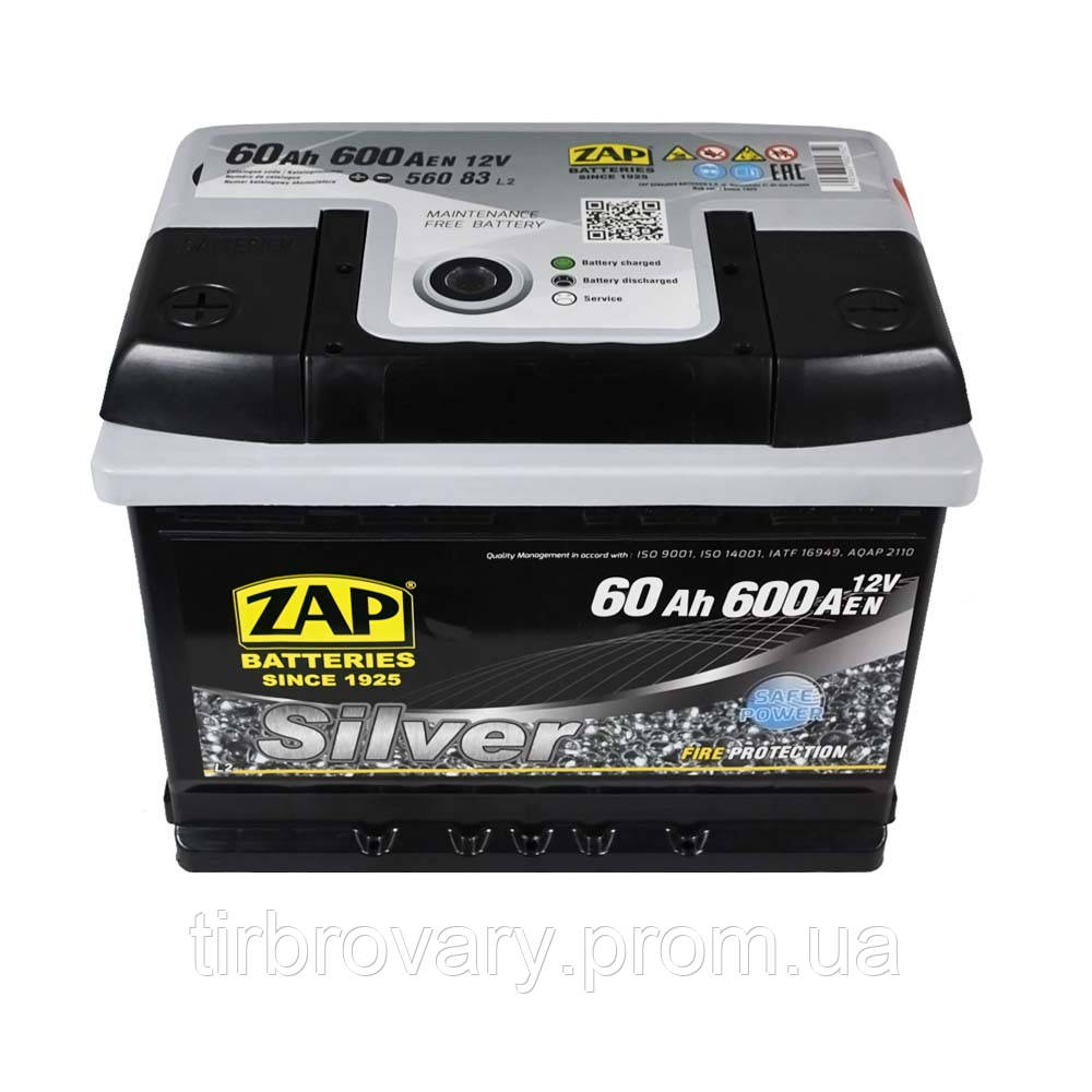 Аккумулятор 60Ah/600A(+L) ZAP Silver Левый + (Польша) — Купить Недорого ...
