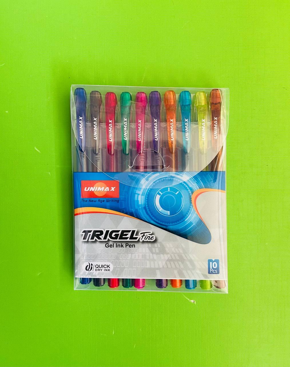 Канц Набір гелевих ручок Unimax /UX-132/ Trigel-3, 10 кол. (1/20) (Канц 20), ціна: 99.99 ...