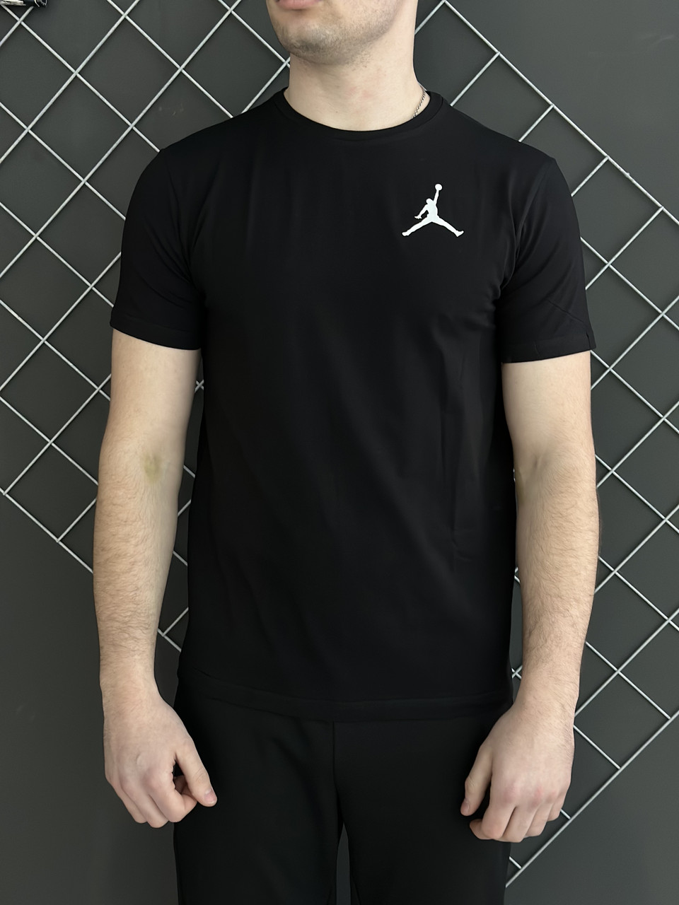 Купить Футболка мужская спортивная Jordan летняя черная | Тенниска ...