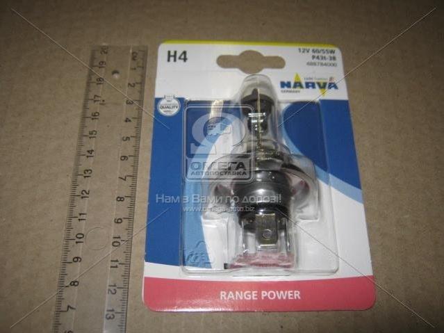 Купить Лампа розжарювання H4 12V 60/55 W P43t RANGE POWER +30 blister ...