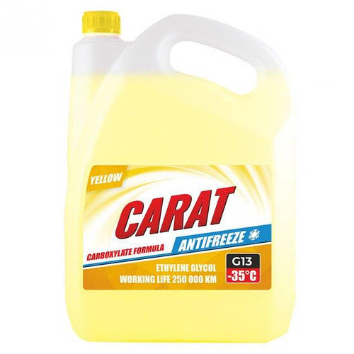 ANTIFREEZE & COOLANT G13 YELLOW, ТМ "CARAT", 4,3 кг (4шт/уп) (ID ...