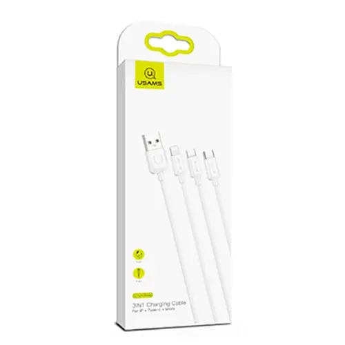 Купити Кабель для зарядки 3 в 1 USAMS Combo Lightning Micro USB Type-C ...