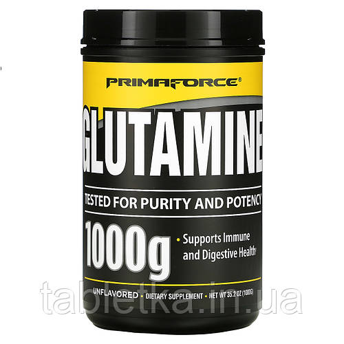 Primaforce, Glutaform, 100 % L-глутамин, без запаха, 1000 г (ID ...