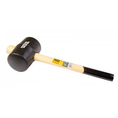 Киянка резиновая MASTERTOOL 80 мм 900 г рукоятка из дерева черная 02-0304, 7233508 - 121 (ID ...