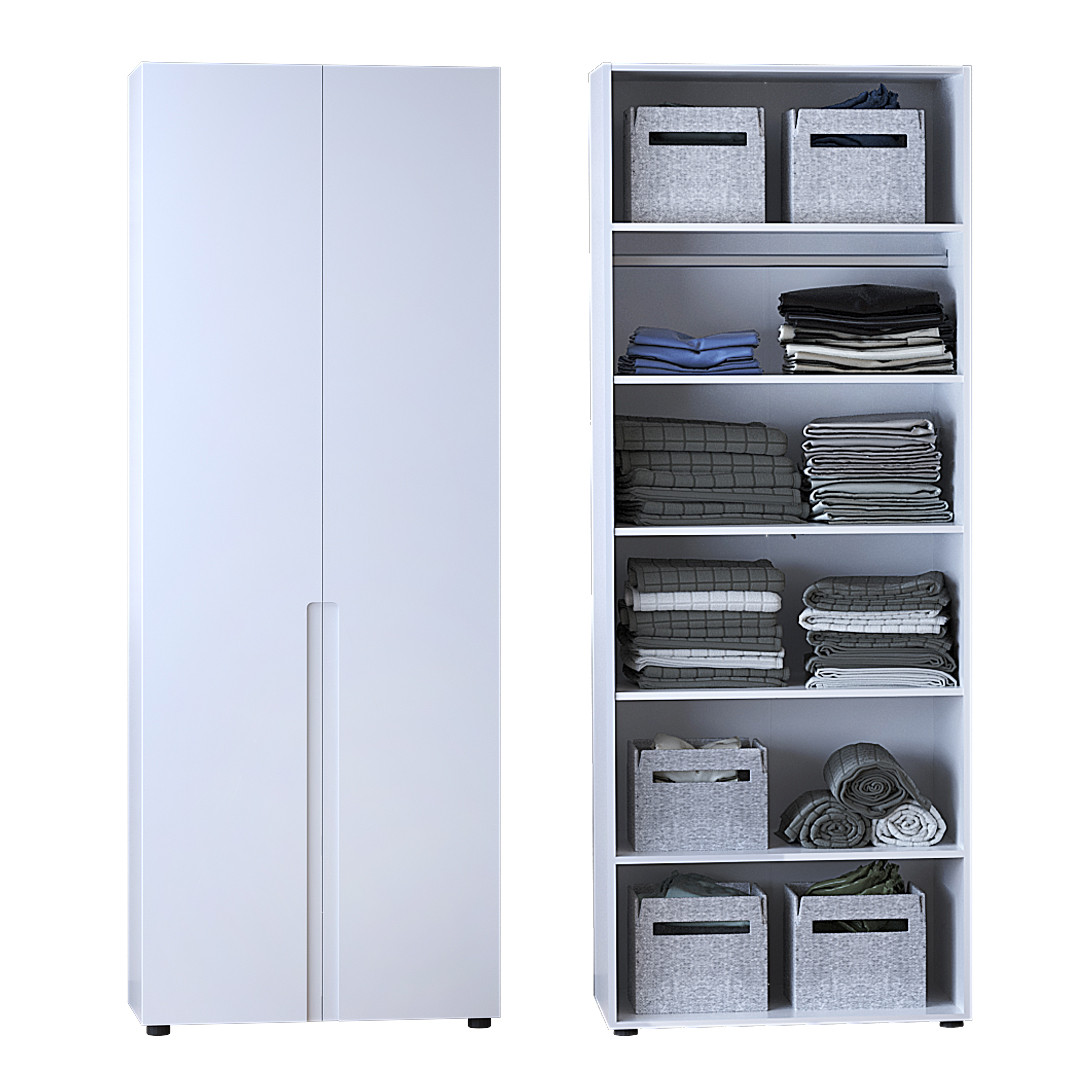 Шкаф для Одежды DiPortes "Остин", К-834 Белый (74/220/53), МДФ Краска ...