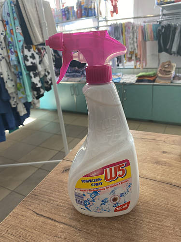 Купить Пятновыводитель универсальный спрей W5 Pre-wash spray 750 мл ...