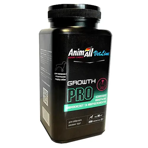 Вітаміни AnimAll VetLine Growth PRO для великих порід собак 2 г × 250 ...