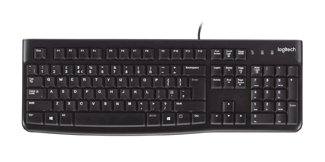 Клавиатура Logitech K120 Black, USB Uk (ID#1782008815), цена: 380 ...