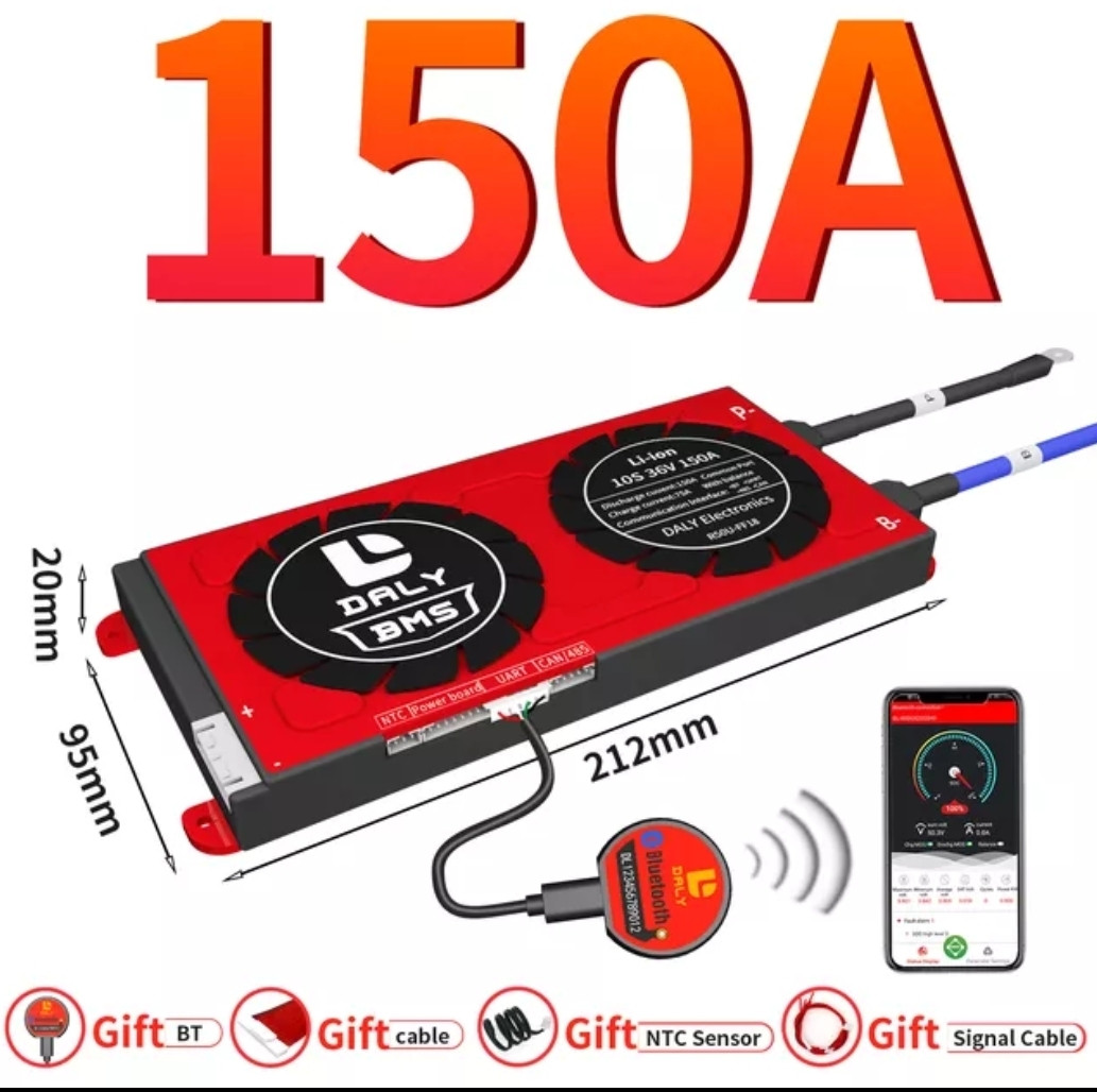Купити Smart BMS контролер Daly LiFePO4 8S 24 вольти 150A з Bluetooth, ціна 5700 ₴ - Prom.ua (ID ...
