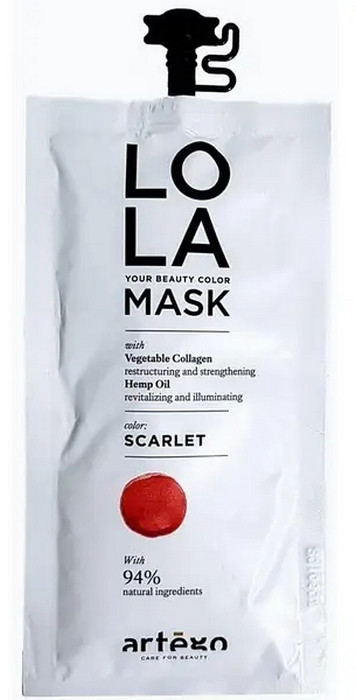 Оттеночная Маска для Волос Artego Lola Your Beauty Color Mask Scarlet ...