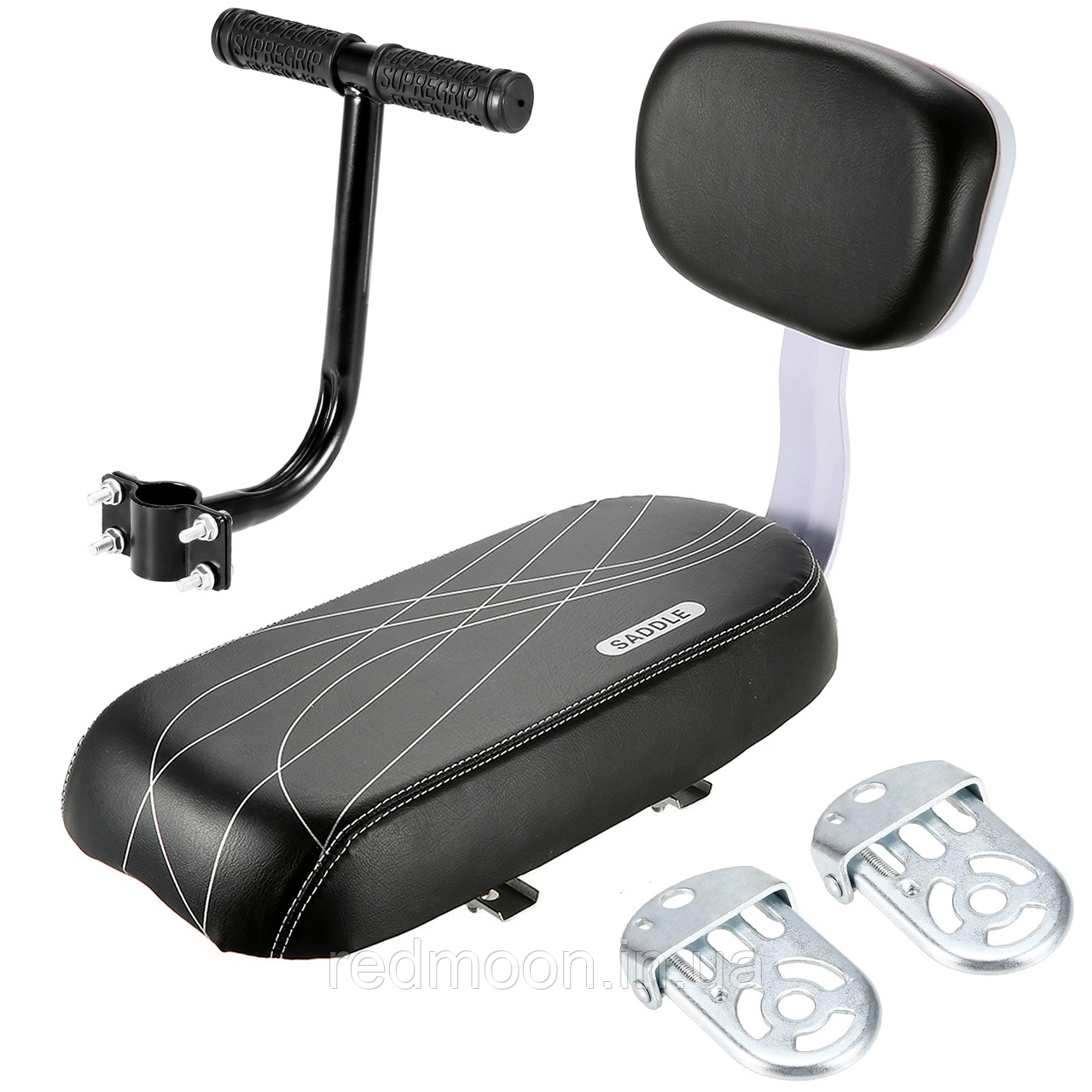 Детское Сиденье на Велосипед (33,5х15,7см) с Подножками и Спинкой ...