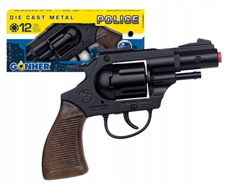 Купить Револьвер GONHER полицейский 12-зарядный, в коробке 38/6, цена 941 ₴ — Prom.ua (ID ...