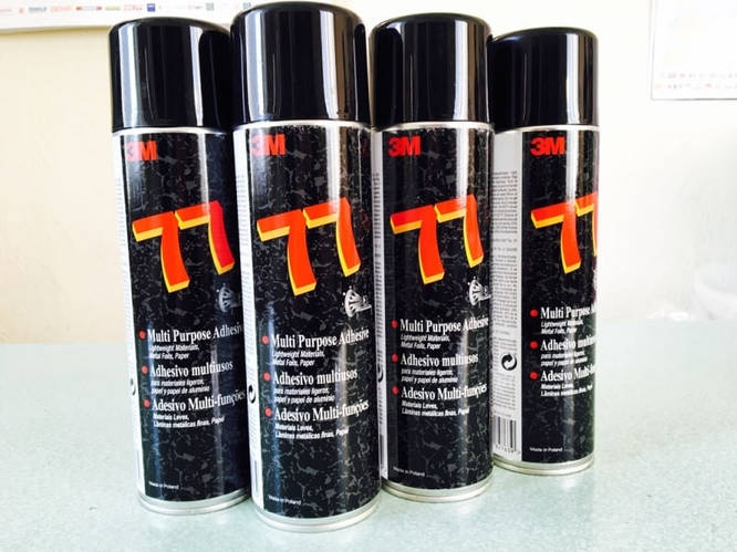Купить Клей спрей 3M 77 для ткани, фольги, пленки, дерева 500ml, цена ...