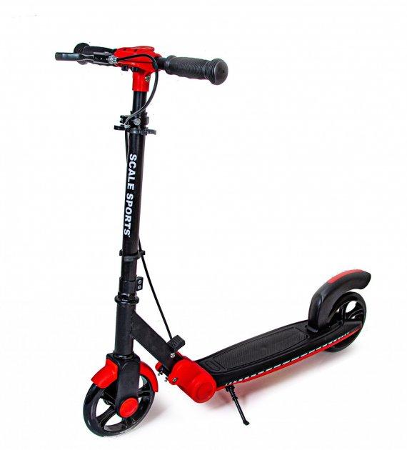 Самокат SCALE SPORTS SS-19 Складной с Ручным Тормозом Черно-красный ...