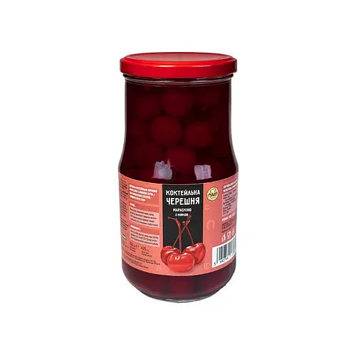 Купить Черешня (вишня) коктейльна Мараскіно TM Del Gusto 760 г, цена ...