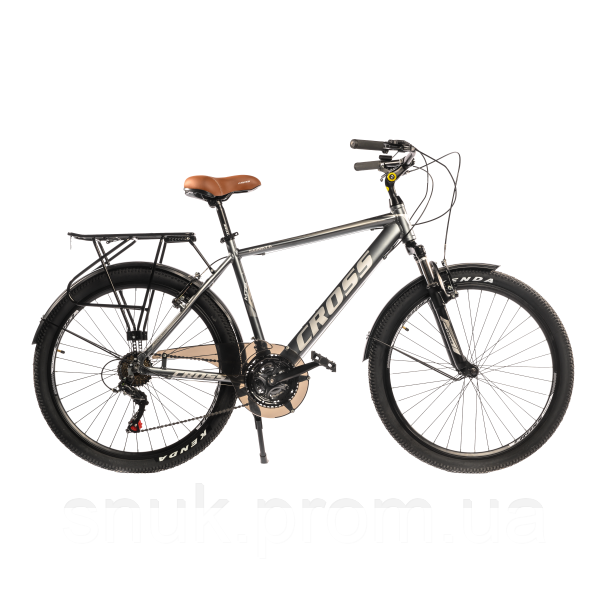 Городской Велосипед с Багажником Cross Sonata Колеса 26" Рама 19" Серый ...