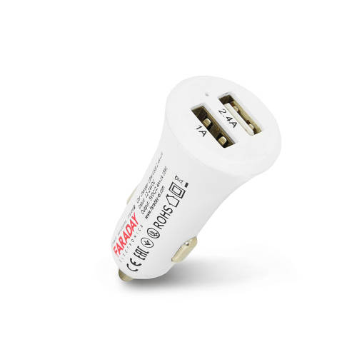 Купить Автомобильное зарядное устройство Faraday Electronics 18 Вт USB CAR с 2 USB выходами 2.4 ...