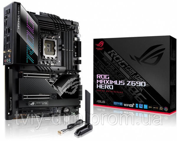 Купить Мат.плата LGA1700, Asus ROG MAXIMUS Z690 HERO, Z690, 4xDDR5, Int ...
