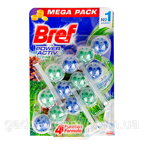 Купить Туалетные блоки для унитаза Bref Power Aktiv Pine 3 х 50 г GR ...