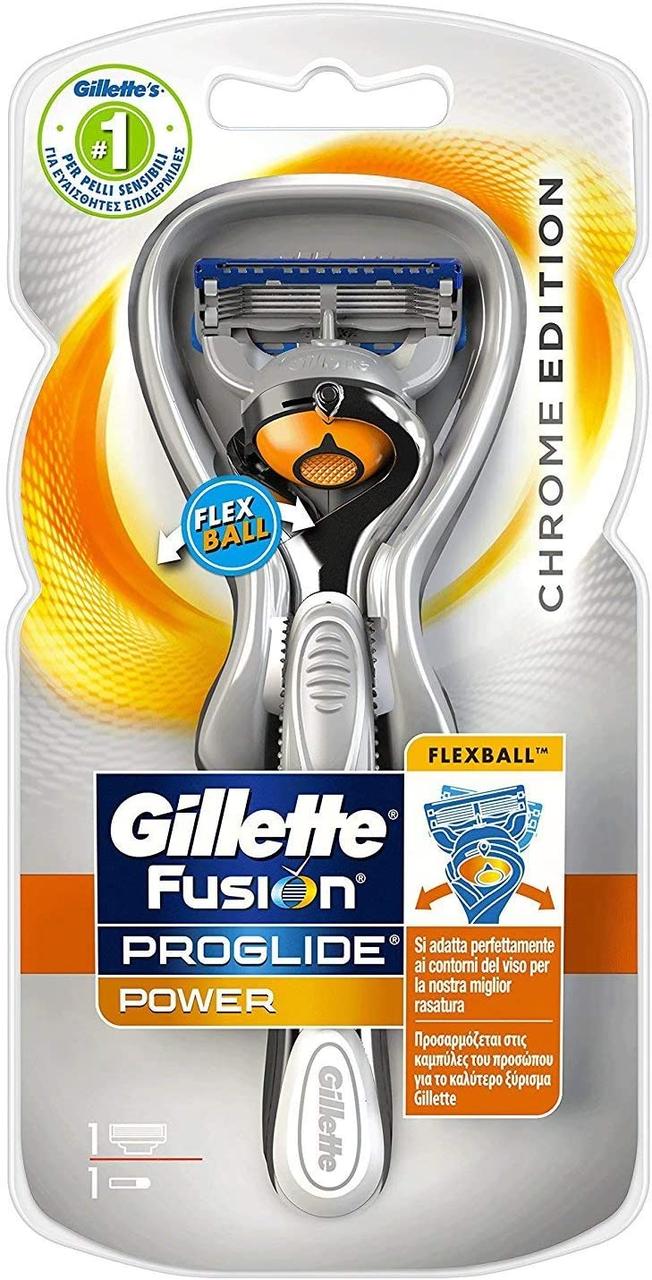 Бритва Мужская Gillette Fusion ProGlide Power Flexball Chrome Edition ...