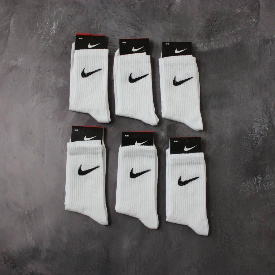 Носки NIKE Белые ( 6 Пар ) — Купить Недорого на Bigl.ua (1708966191)