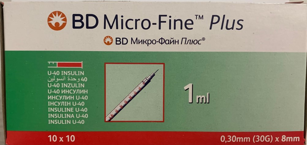 Купити BD Micro-Fine Plus Шприци ін'єкційні інсулінові 1 мл U-40 30G (0 ...