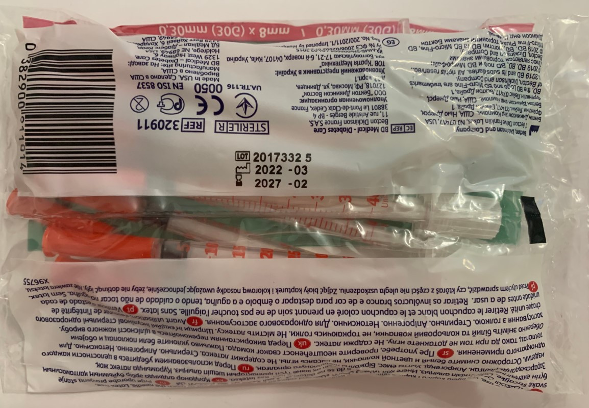 Купити BD Micro-Fine Plus Шприци ін'єкційні інсулінові 1 мл U-40 30G (0 ...