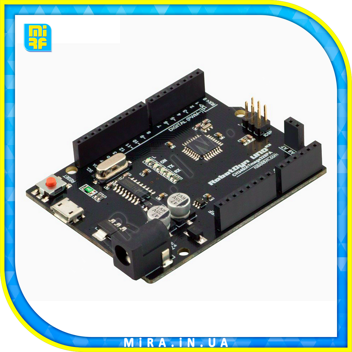 Купити Мікроконтролер Arduino UNO R3 RobotDyn, ціна 420 ₴ - Prom.ua (ID ...