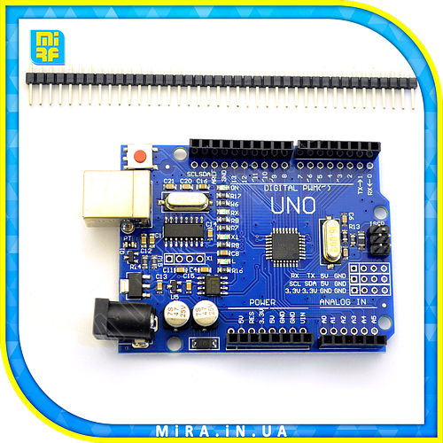 Купити Мікроконтролер Arduino UNO R3, ціна 264 ₴ - Prom.ua (ID# 1734251467)