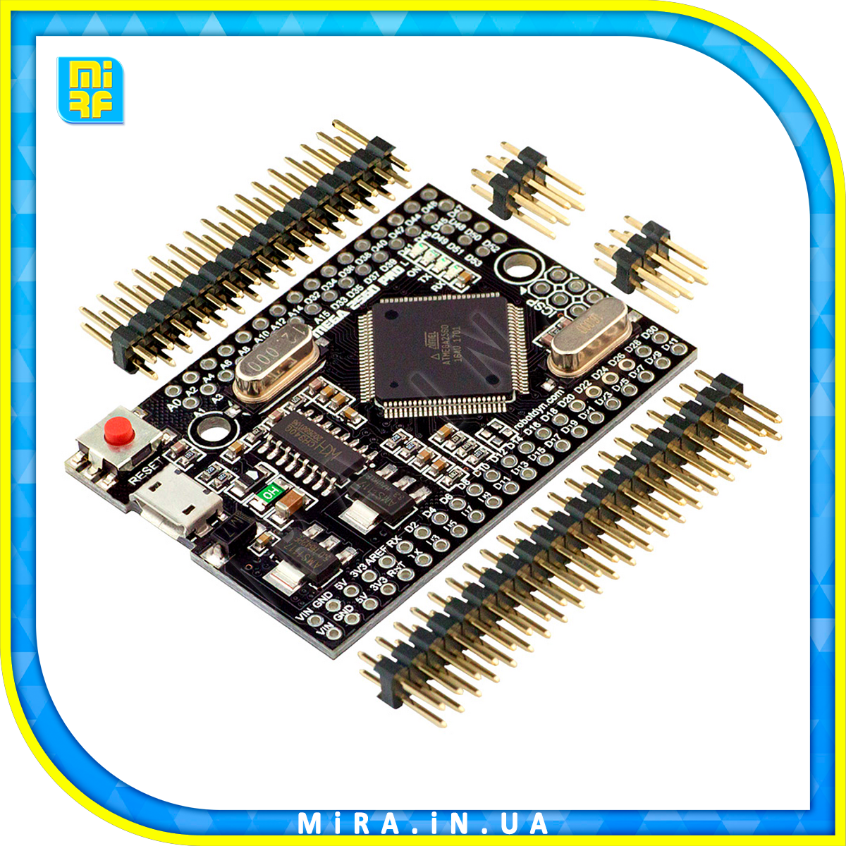 Микроконтроллер Arduino Mega 2560 PRO MINI с UART RobotDyn: продажа ...