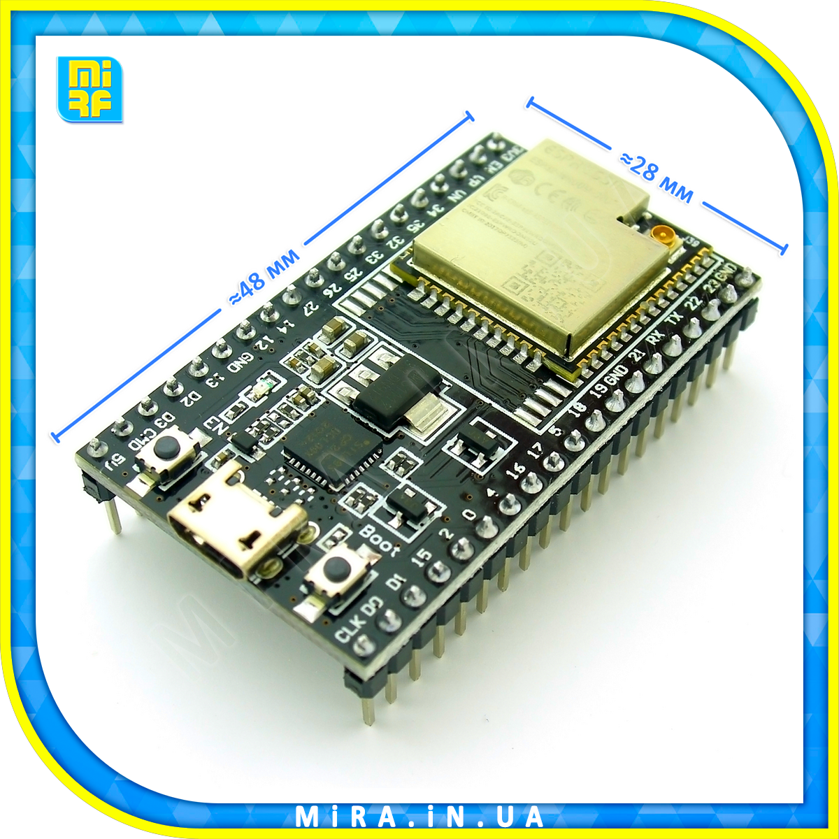 Модуль ESP32 WROOM 32U DevKit v4 38 Pin: продажа, цена в Одессе. Наборы ...