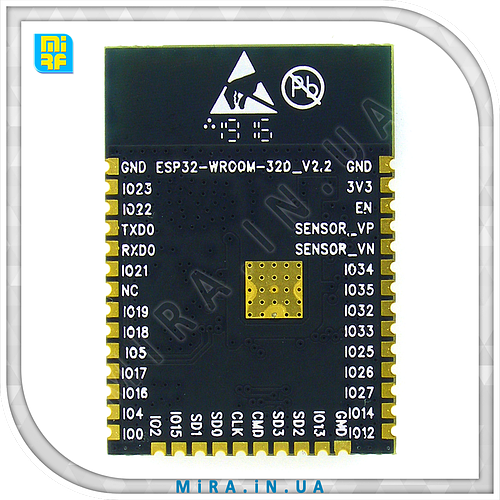 Купити Модуль ESP32-WROOM-32D 4Мб Wi-Fi Bluetooth, ціна 195 ₴ - Prom.ua ...